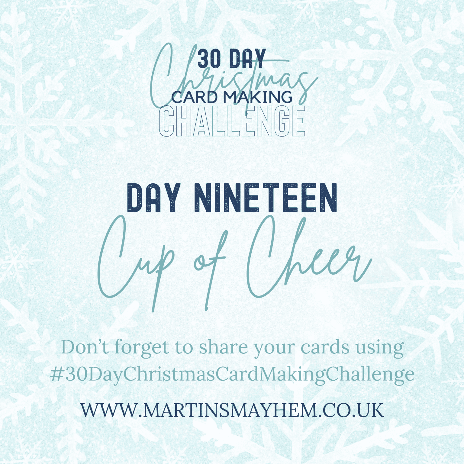 30 Day Christmas Card Making Challenge 2022 - Day 19 - Martin's Mayhem