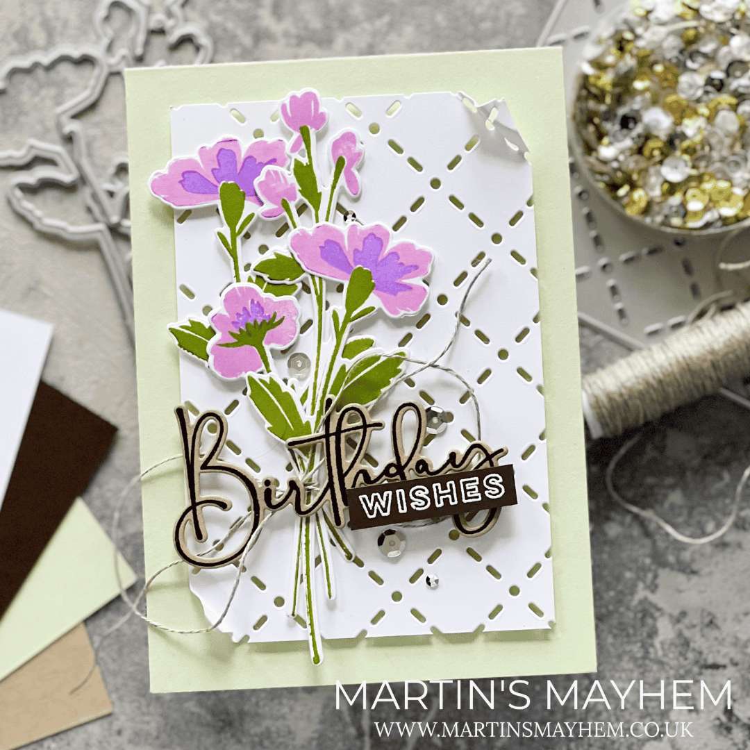 Blooming Beauties Birthday Card with Papertrey Ink - Martin's Mayhem