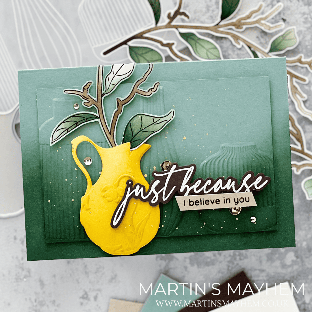 Create a Layered Botanical Card with Altenew’s Pitcher Vase Stencil ...